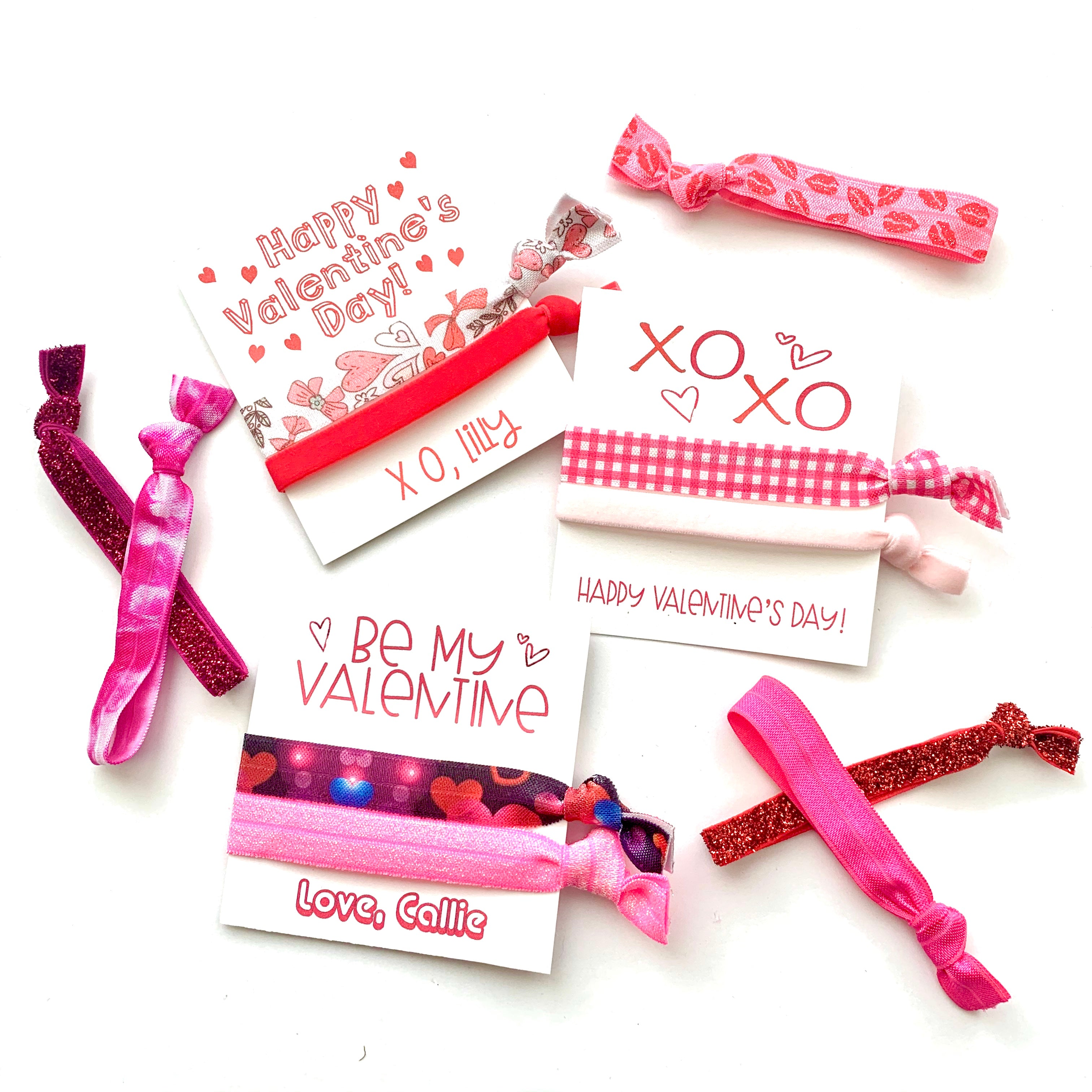 Valentine's Day Hair Tie Card | Friend, Coworker Gifts for Her, Kids V ...